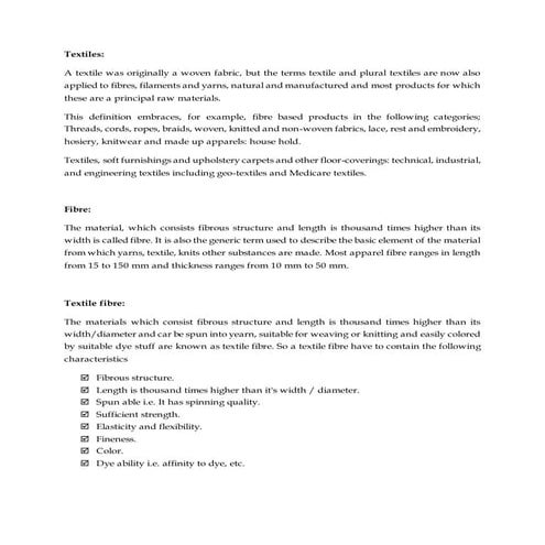 Properties of fibers | PPTX