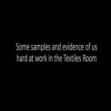 Textiles sample of students work | PPT