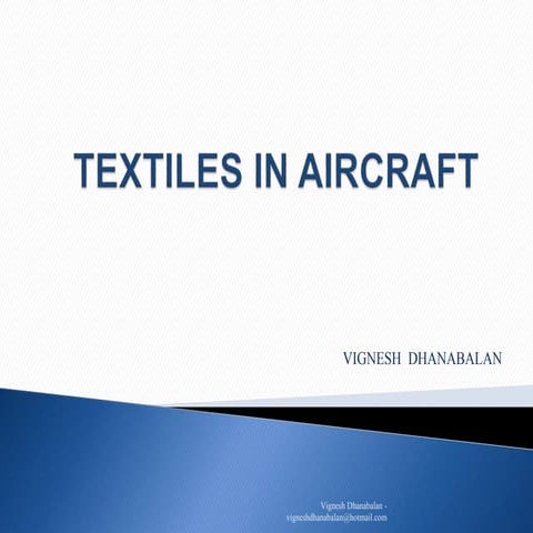 Textiles In Aircraft by Vignesh Dhanabalan, Published in Asian Textile ...
