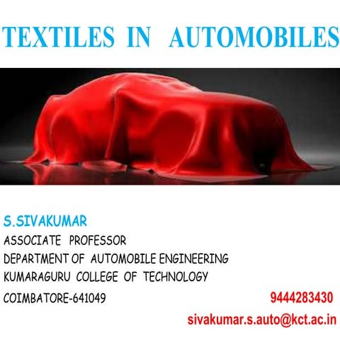 Textiles in automobile | PPTX