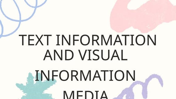 Visual Media and Information - Media and Information Literacy (MIL) | PPTX