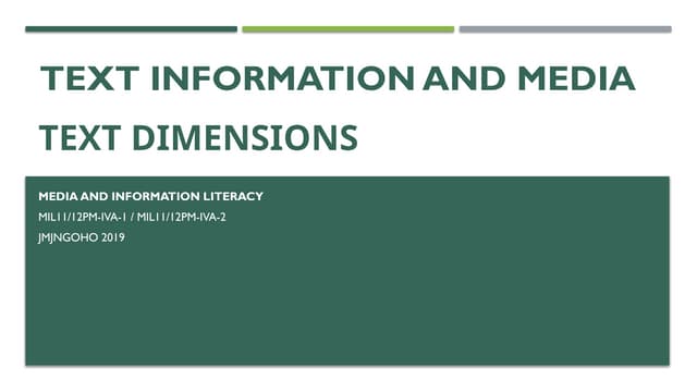 Text media and information | PPTX