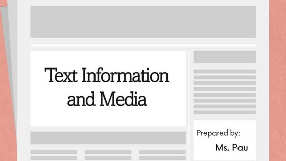 Text media and information | PPT