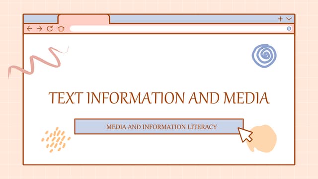 text in multimedia | PPTX