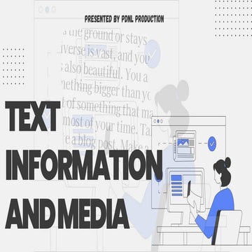 Text media and information | PPTX