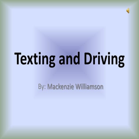 Final texting while driving | PPT