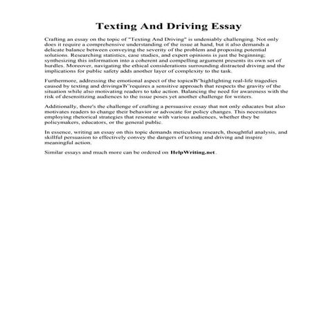 Texting And Driving Essay.pdf