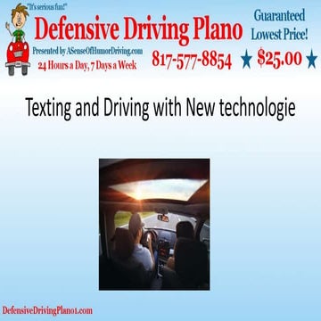 Texting and driving with new technologie | PPT