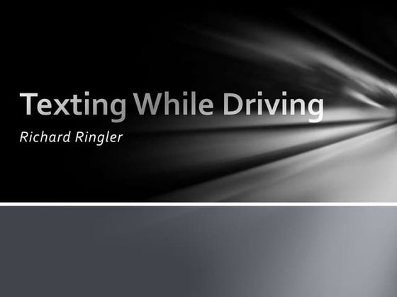 Texting while driving by sarah khalifa | PDF