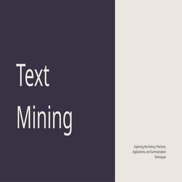 Text Mining for Data analytics at ARMIET | PPTX