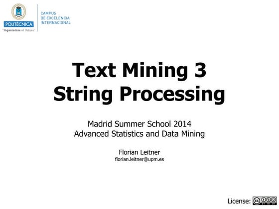 Overview of text mining and NLP (+software) | PPT