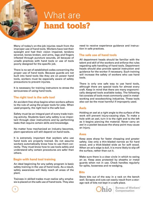HAND & POWER TOOLS SAFETY and HSE Awareness Training Program | PPT
