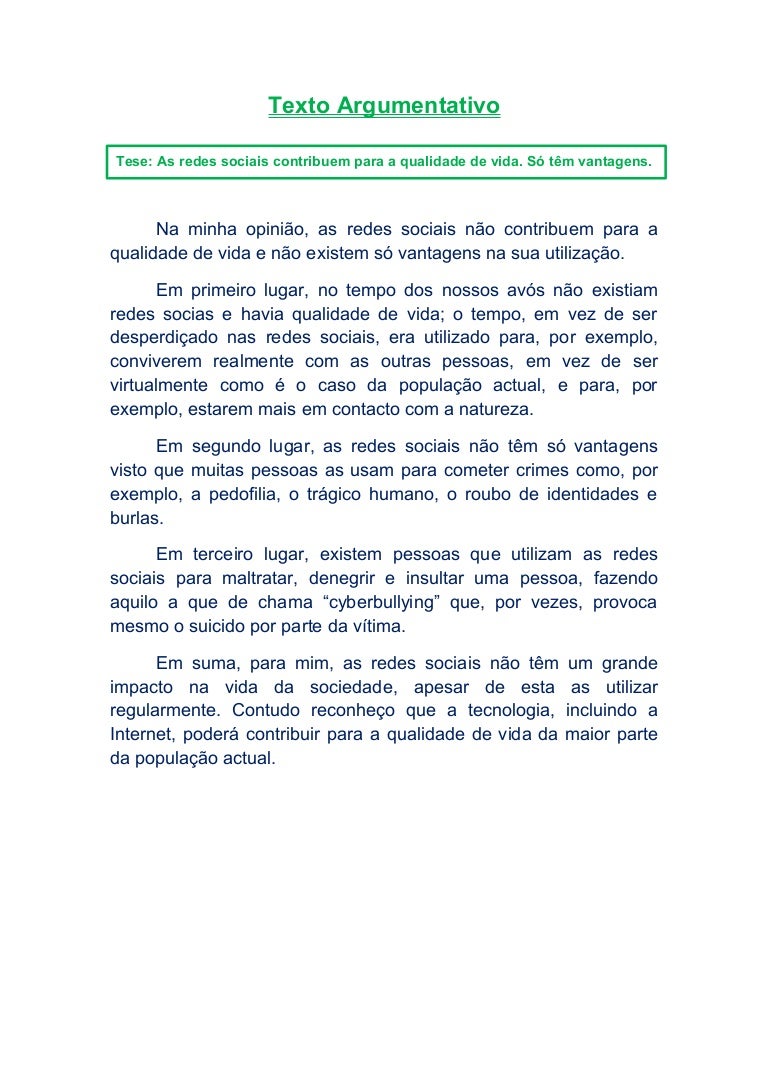 Textos Argumentativos