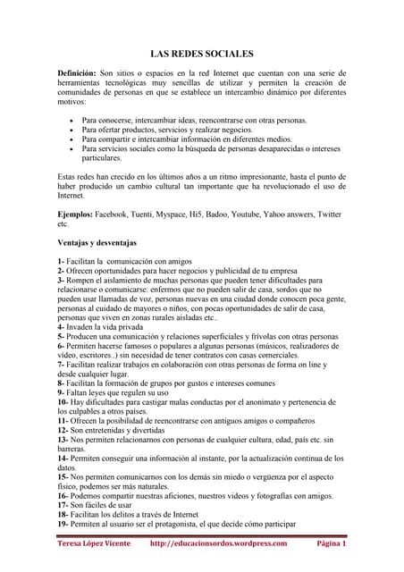 Redes sociales ensayo argumentativo | PDF