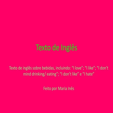 Texto de inglês | PPT