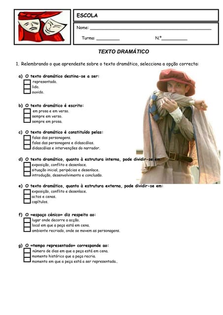 Características do texto dramático | PDF