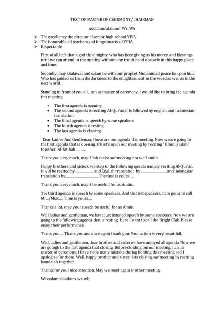 Example script for moderator | PPT