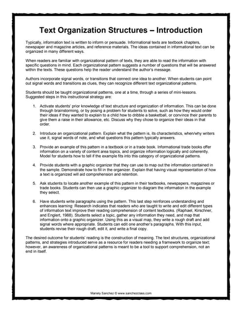 Analyzing Text Structures | PPTX | Geology | Science