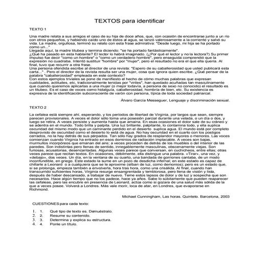 Textos Para Identificar | DOC