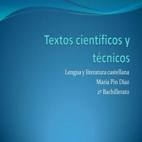 Textos científicos y técnicos | PPTX