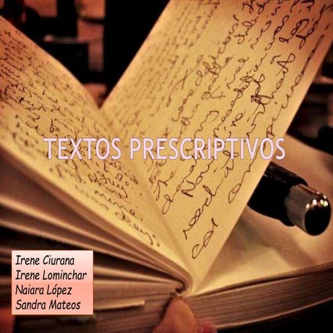 Textos prescriptivos | PPTX