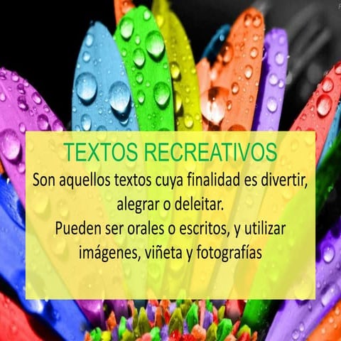 Textos recreativos | PPTX