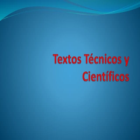 Textos técnicos y científicos | PPSX