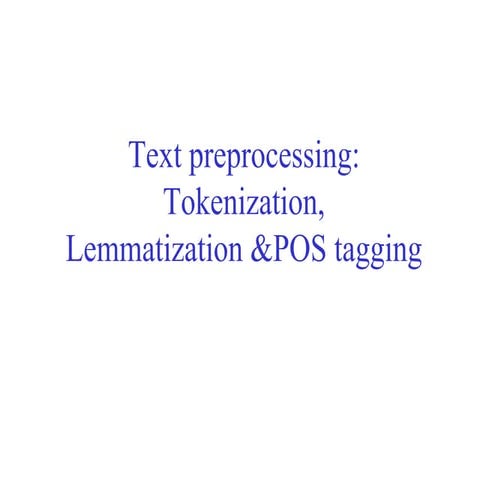 Learn About Text Preprocessing Nip Using Nltk Ppt Free Download