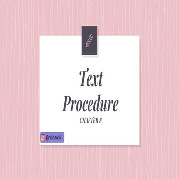 Presentasi Bahasa Inggris : TEXT PROCEDURE ( HOW TO MAKE SPAGHETTI ...