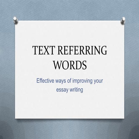 Text referring words | PPTX