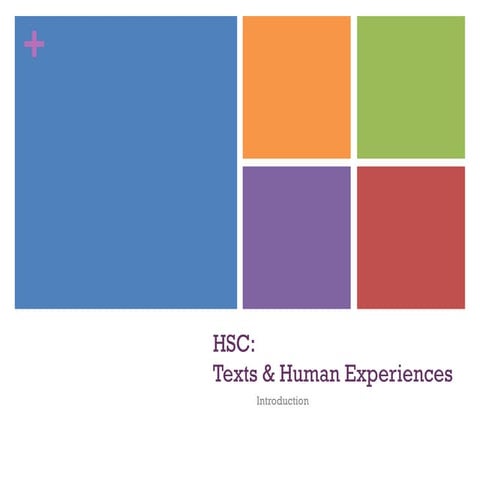 Texts & HE Introduction.pptx, Human Experience | PPTX