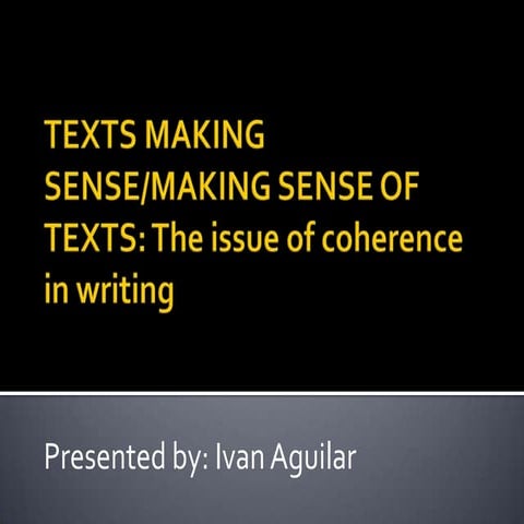 Texts making sense | PPTX