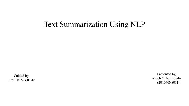 Text Summarization