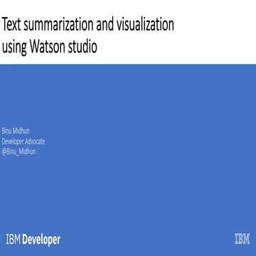 Text summarization and visualizations nlp | PDF