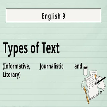 English 9 - Text Types | PPTX