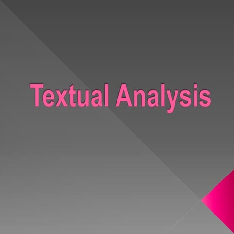 Textual analysis | PPT