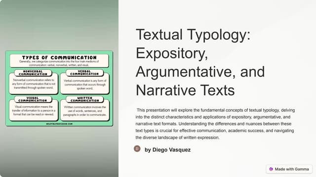 Basic text types and other text types as to purpose ppt | PDF