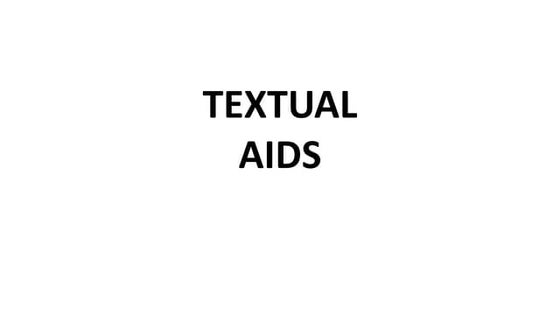 Types of Textual Aids | PPTX