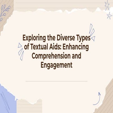 Exploring the Diverse Types of Textual Aids | PPTX