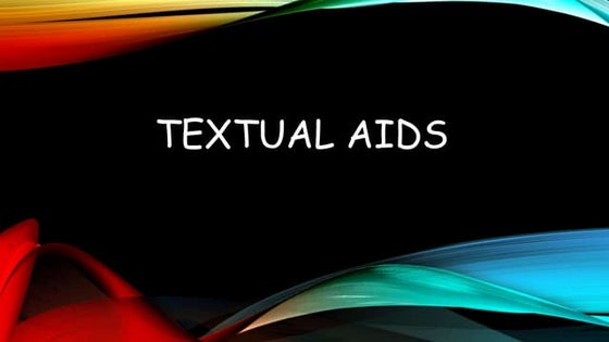 Types of Textual Aids | PPTX