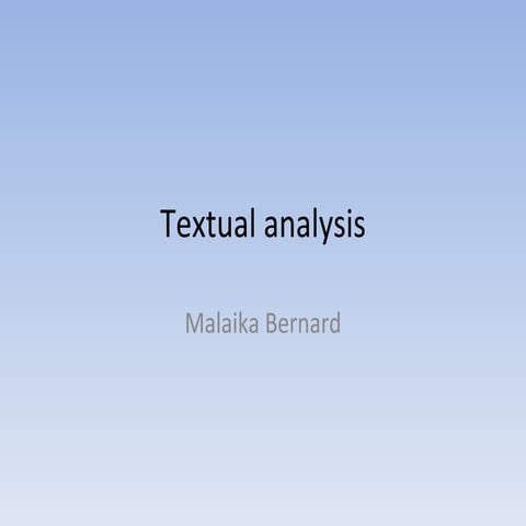 Textual analysis | PPT