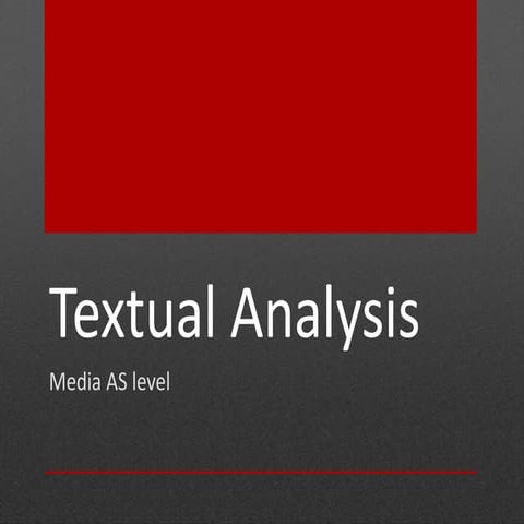 Textual Analysis Ppt