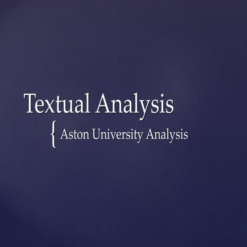 Textual analysis | PPT