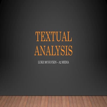 Textual analysis 1 | PPT