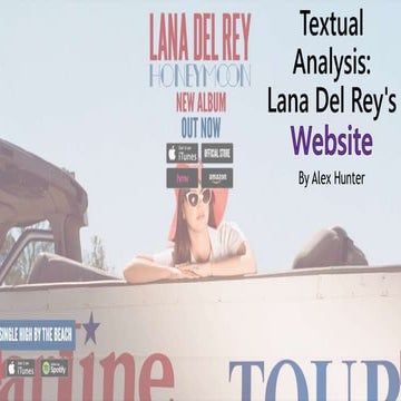 Lana Del Rey Cross Media Presentation | PPTX