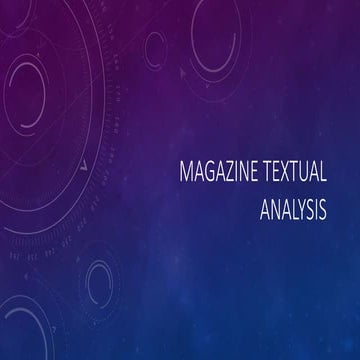 Textual analysis of magazine front covers | PPTX