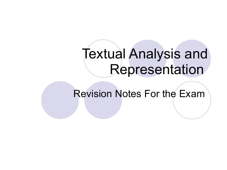 Textual Analysis And Representation