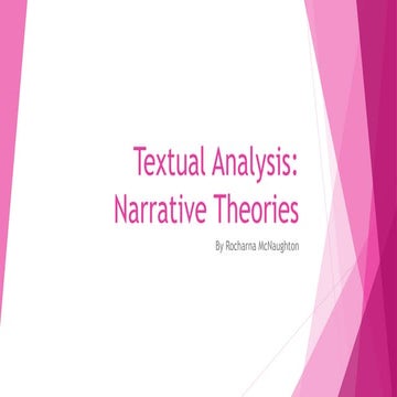 Textual analysis narrative theories | PPT