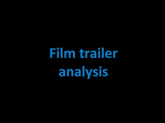 Trailer Analysis. | PDF