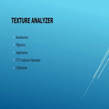 Texture profile analysis | PPTX